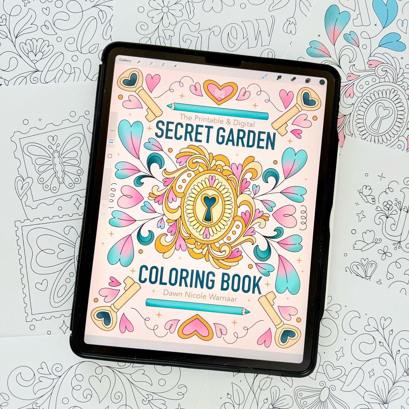 Secret Garden Coloring Book – Dawn Nicole Lettering Shop