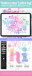 The Watercolor Lettering Kit for Procreate – Dawn Nicole Lettering Shop