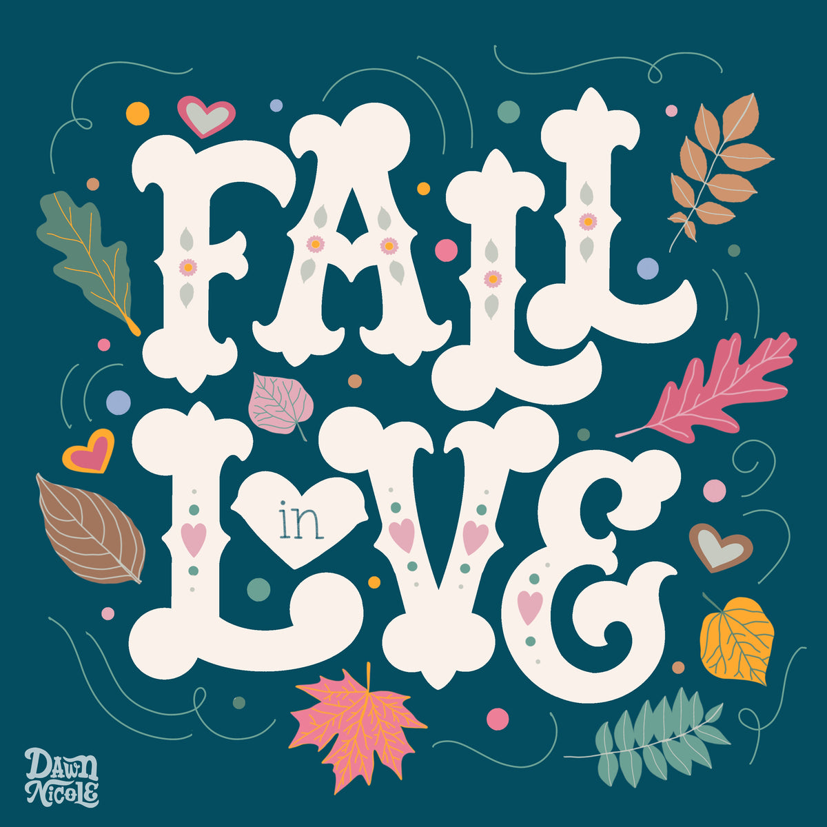 Fall Leaves Mini Stamp Kit for Procreate – Dawn Nicole 💖 Lettering Shop